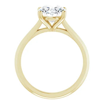14K Yellow Oval Solitaire Engagement Ring – iTouch Diamonds